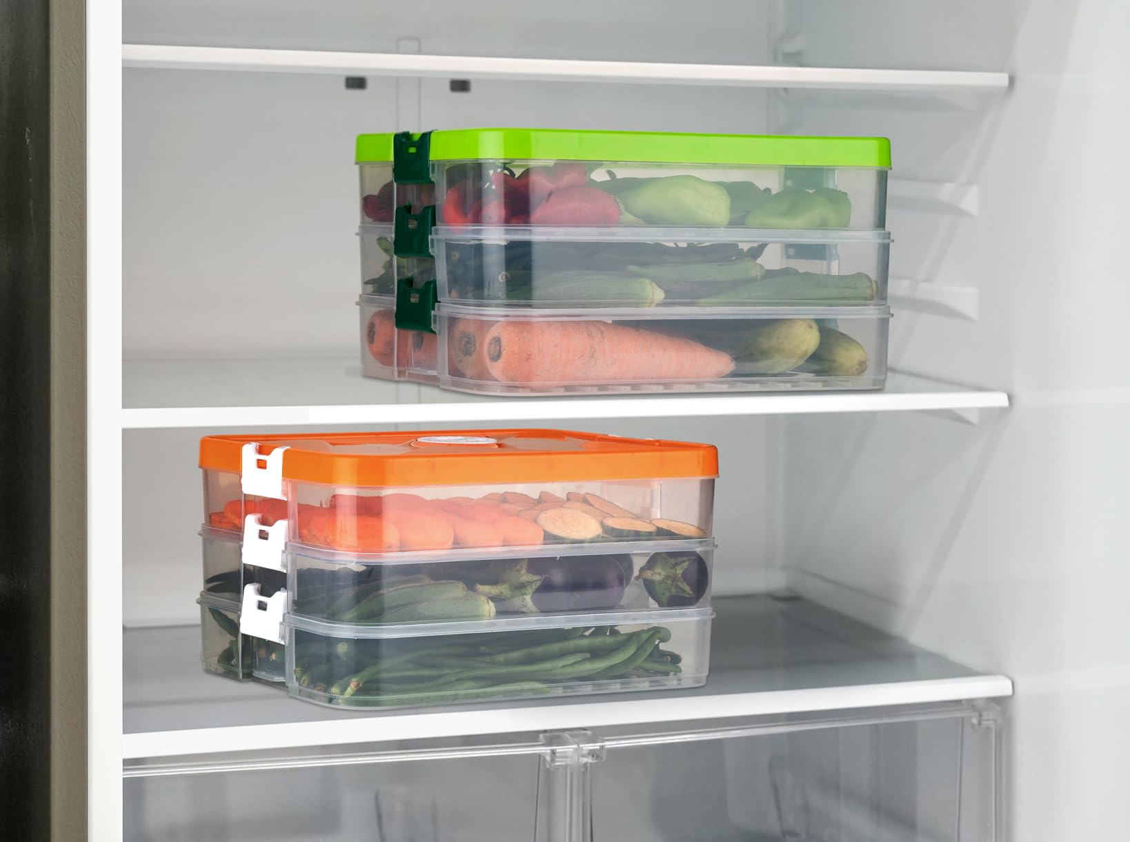 Buy Clazkit Fusion Fridge Organizer for Keep Fruits,Removable Drain ...