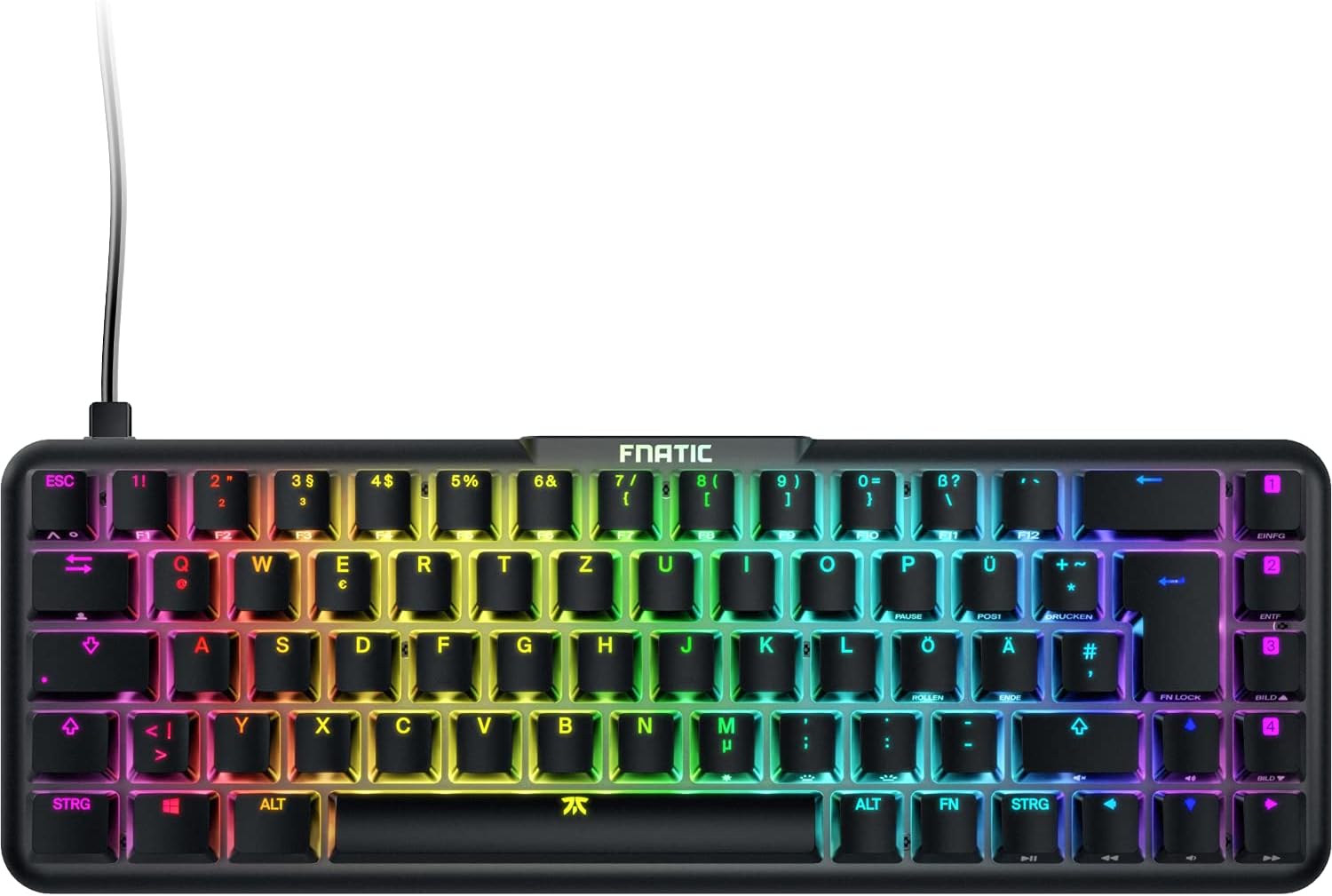 Fnatic STREAK65 - Compact RGB Gaming Mechanical Keyboard - Silent Speed ...