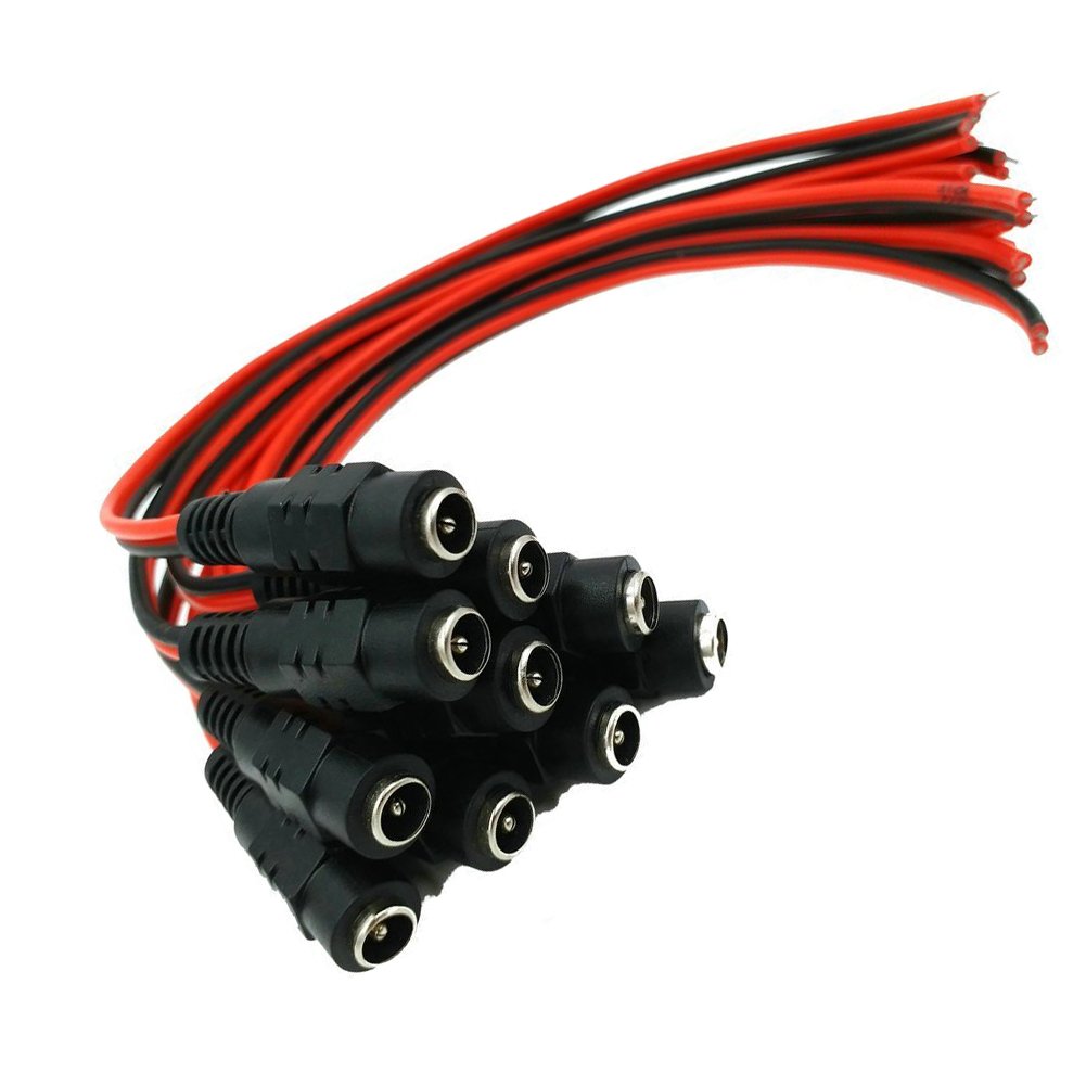 Buy HEIQI Karcy DC Power Pigtail Cable 12V 5A Female Connectors for ...
