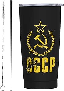 Amazon.com: Cccp Ussr Hammer & Sickle Car Cup Coffee Travel Mug ...