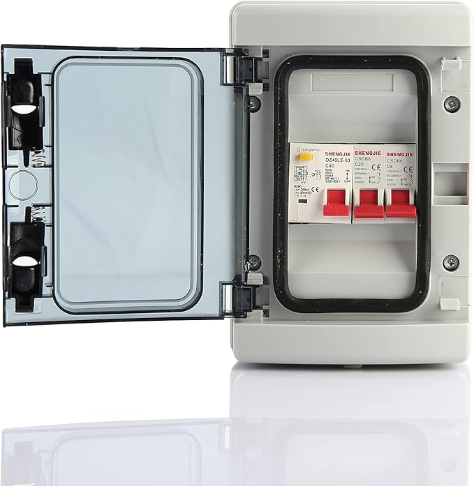 Clenp 2 Way Consumer Unit, 40A RCD 20Amp 6Amp Garage Unit Fuse Box for ...