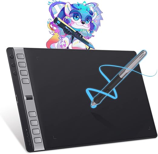 HUION Inspiroy 2 L H1061P Graphics Tablet with 3 Group Keys + Scroller ...