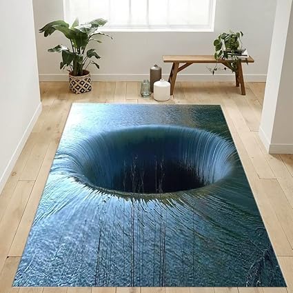 Amazon.com: SATIGI Personalized Optical Illusion Rug - Water Hole 3D ...