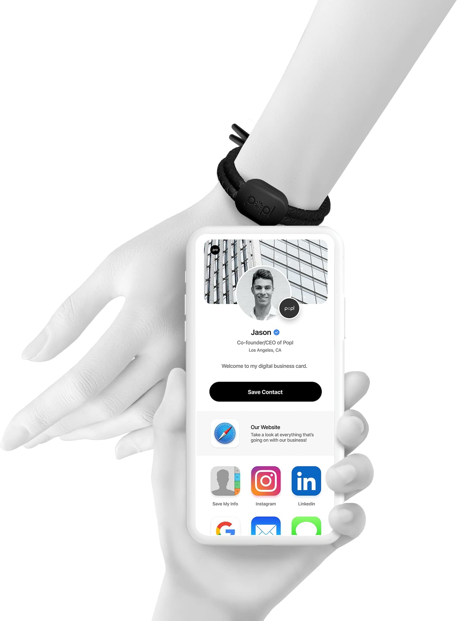 Amazon.com: Linq Custom Logo Digital Business Card - Smart NFC Contact ...