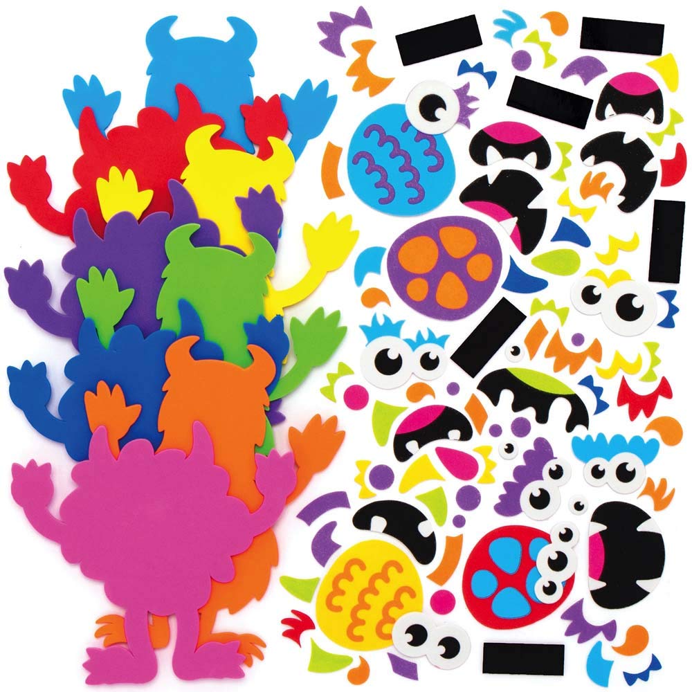 Baker Ross AX240 Monster Craft Magnets for Halloween – Pack of 8, Mix ...