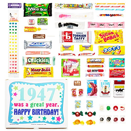 RETRO CANDY YUM ~ 1947 77th Birthday Gift Box of Nostalgic - Want It All