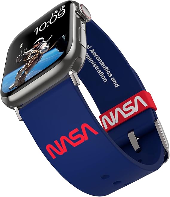 Amazon.com: NASA ñ Blue ìWormî Logo Smartwatch Band ñ Officially ...