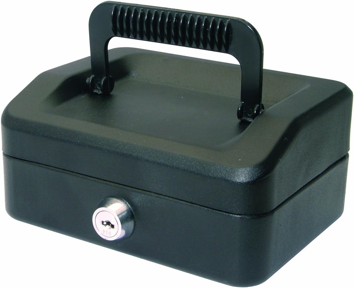 Helix 6 inch Cash Box with Removable Coin Tray - Black : Amazon.co.uk ...