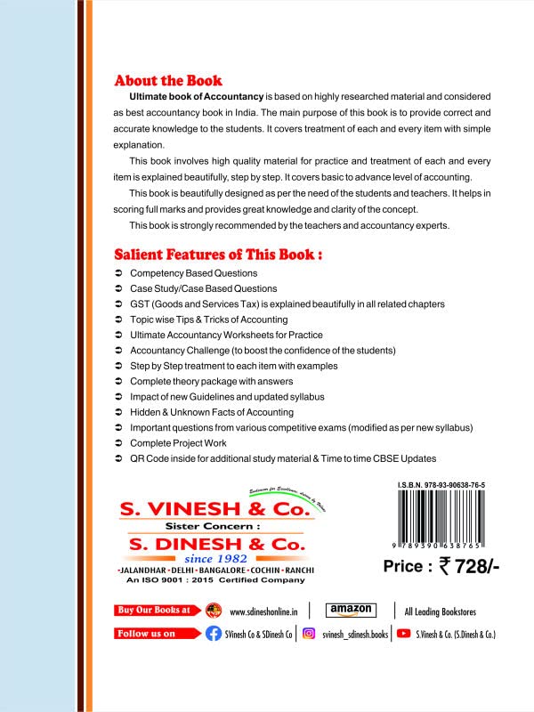 Buy Ultimate Book of Accountancy for class 11th/ XI (CBSE) ( Session ...