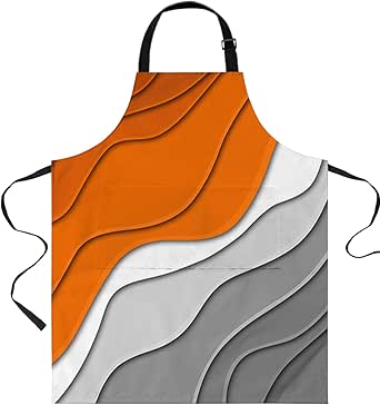 Amazon.com: LEOKOTI Orange Grey Ombre Aprons for Women Men with 2 ...