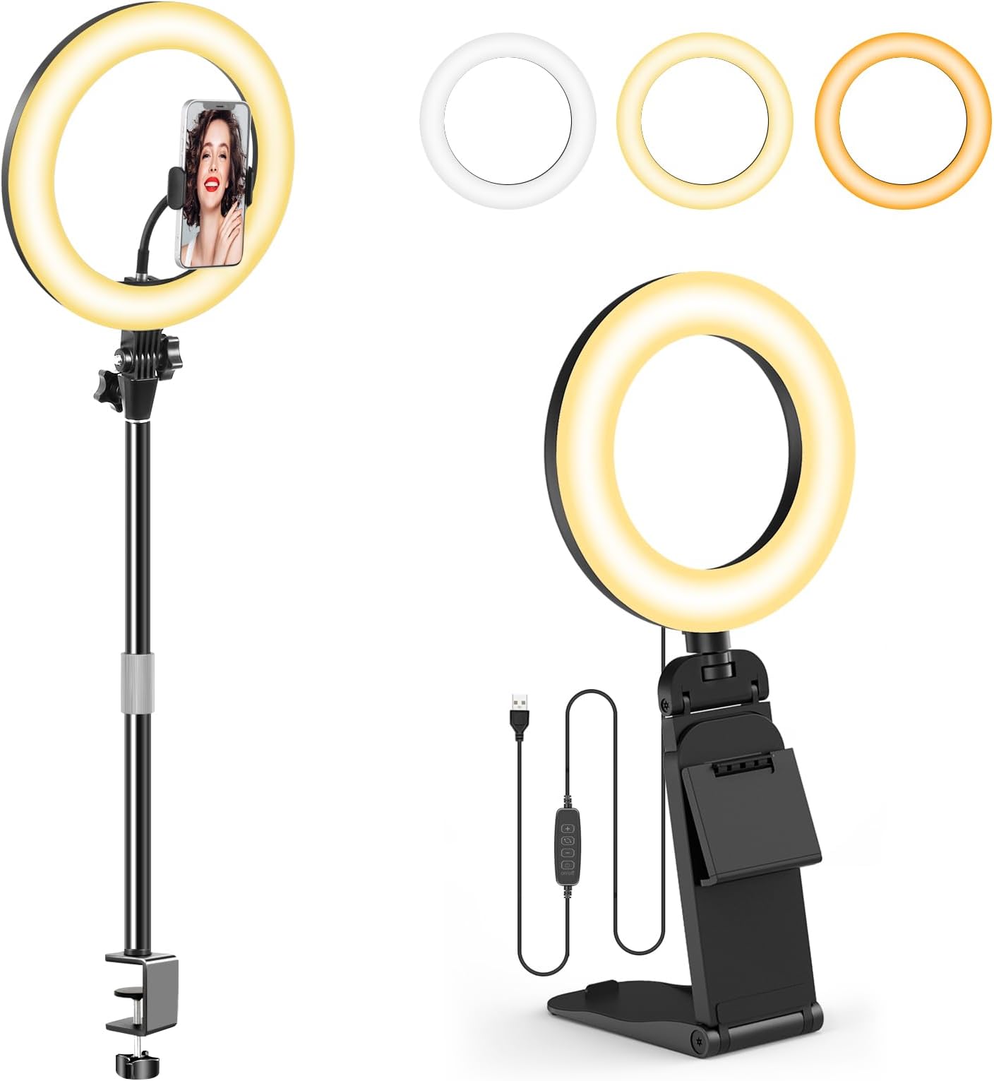 Amazon.com: (Product A) 5" Ring Light for Computer Laptop,Video ...