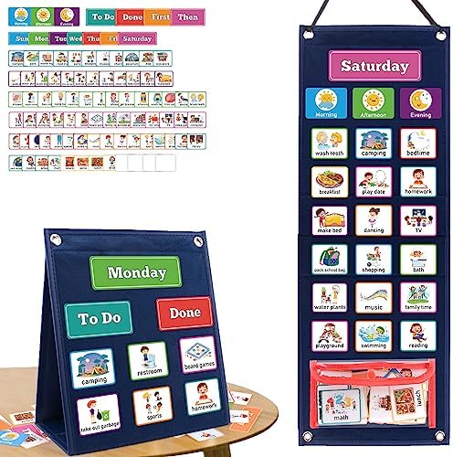 Amazon.com: Visual Schedule Calendar Chart for Kids,Chores Chart for ...