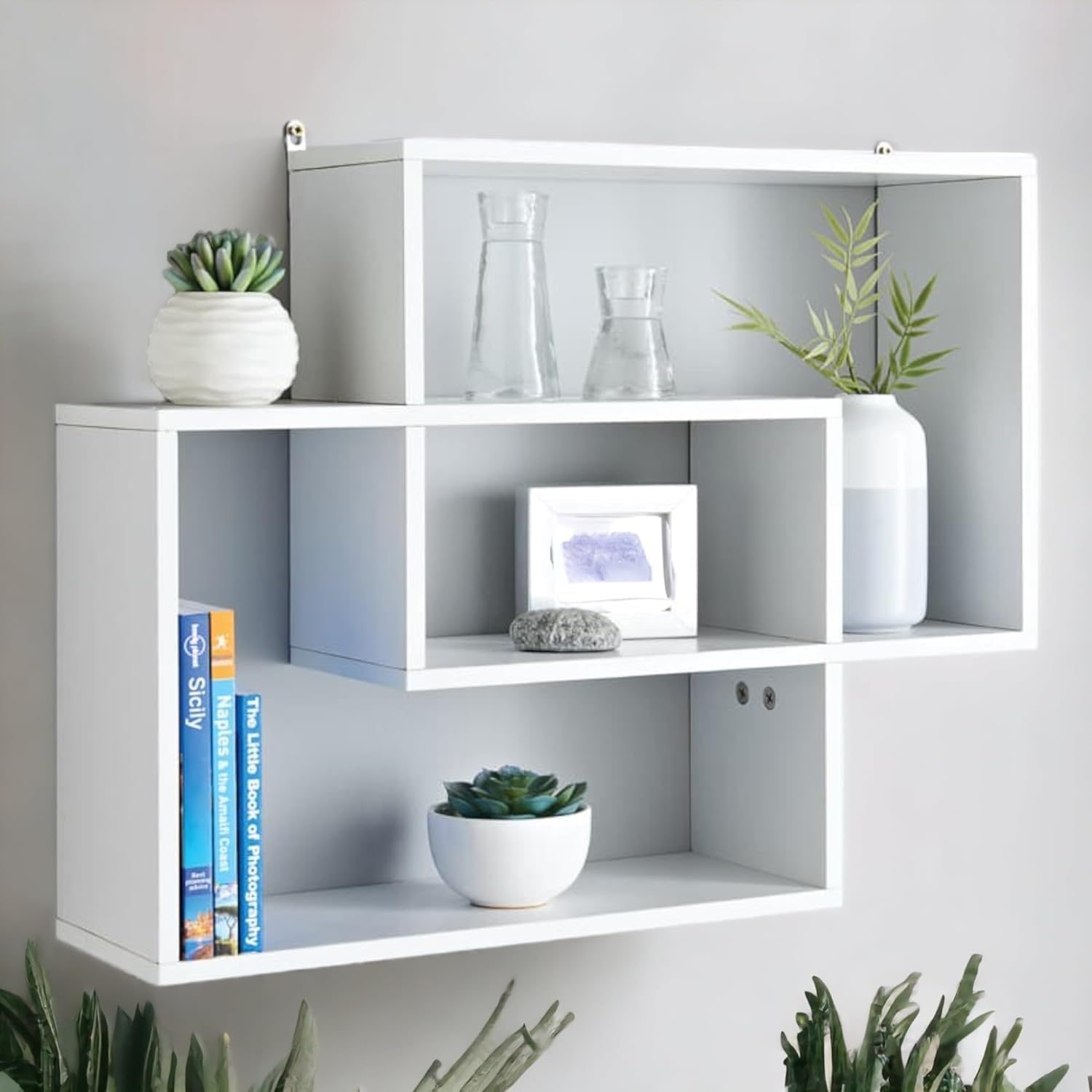 YEXEXINM 7 Tier Wall Shelf Unit - Lack Compact Display Floating Shelf ...
