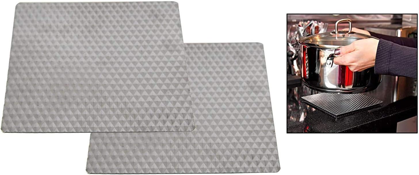 Amazon.com: HOME-X 2 Pcs Steel Silver Pattern Insulated Nonskid Kitchen ...