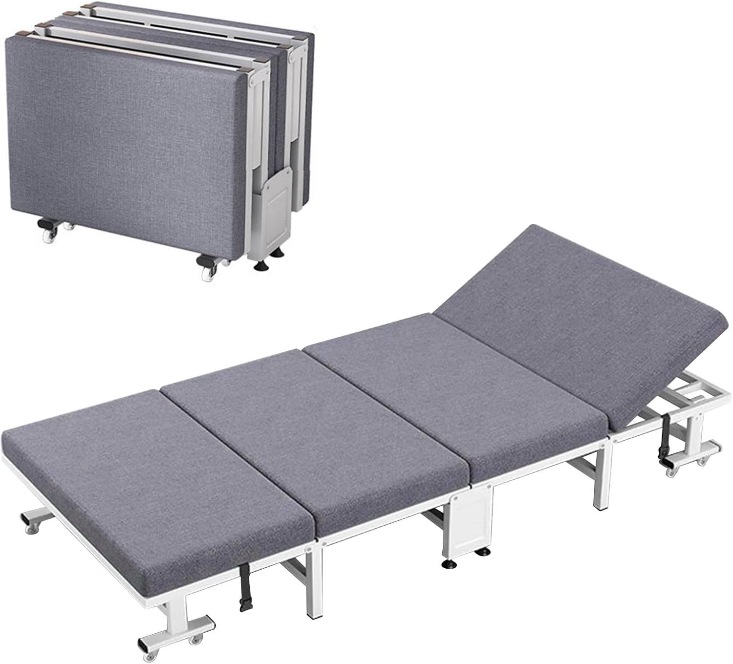 CEIEVER Guest Folding Bed, Portable Foldable Bed with 6-position ...