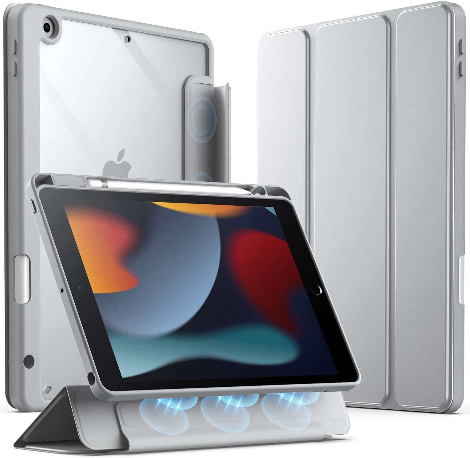 Amazon.co.jp: JETech 着脱式ケース iPad 9/8/7用 (10.2インチ、2021/2020/2019モデル、第9/8/7世代) Pencilホルダー付き 取り外し可能 ...