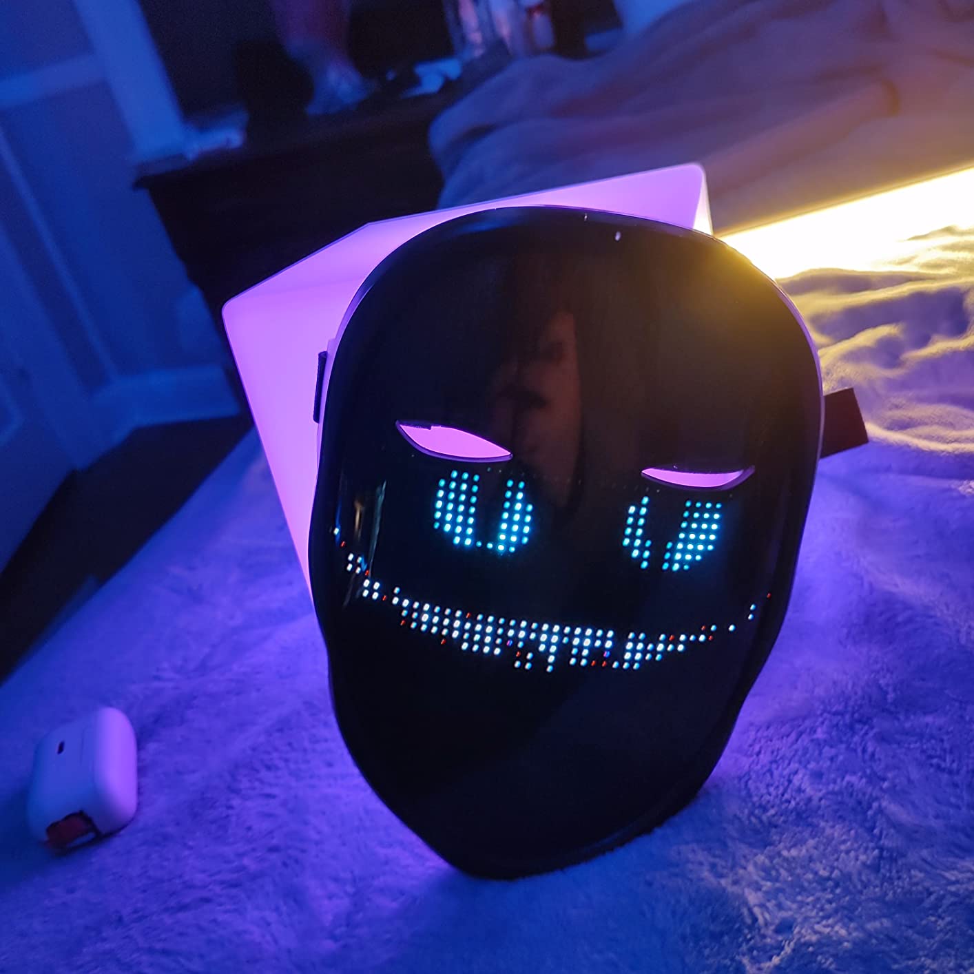 $15/mo - Finance LED Light Up Mask for Women Men,Glow Christmas LED ...