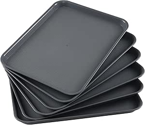 Amazon.com: Oymlclivisa 6 Packs Plastic Fast Food Trays, Plastic ...