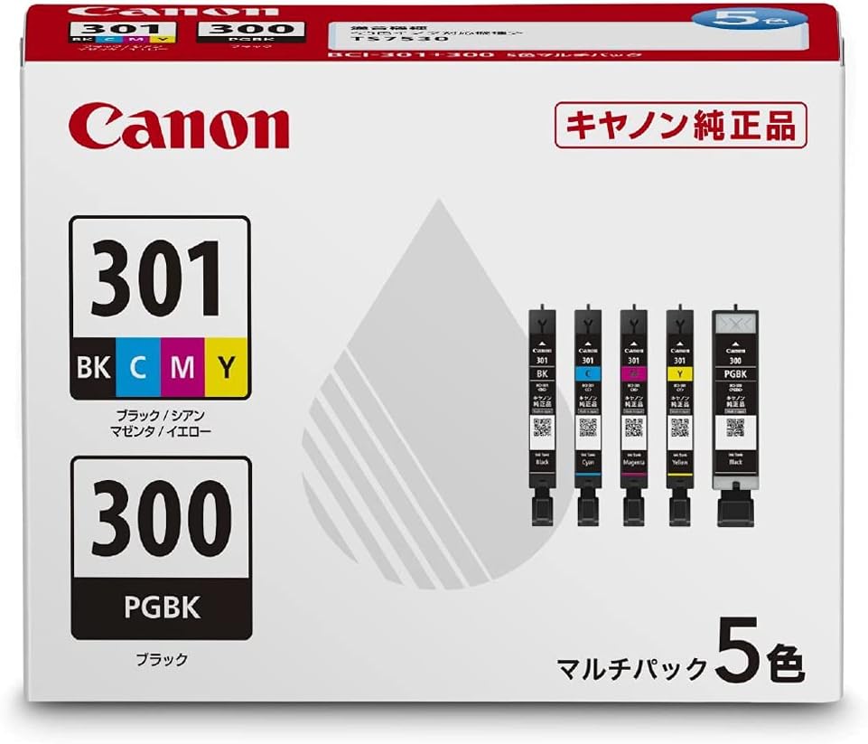 Amazon.co.jp: 【インクファクトリー】 キャノン用 BCI-301/300 5色セット TS7530 対応 BCI301 BCI300 5MP BCI-300PGBK BCI ...
