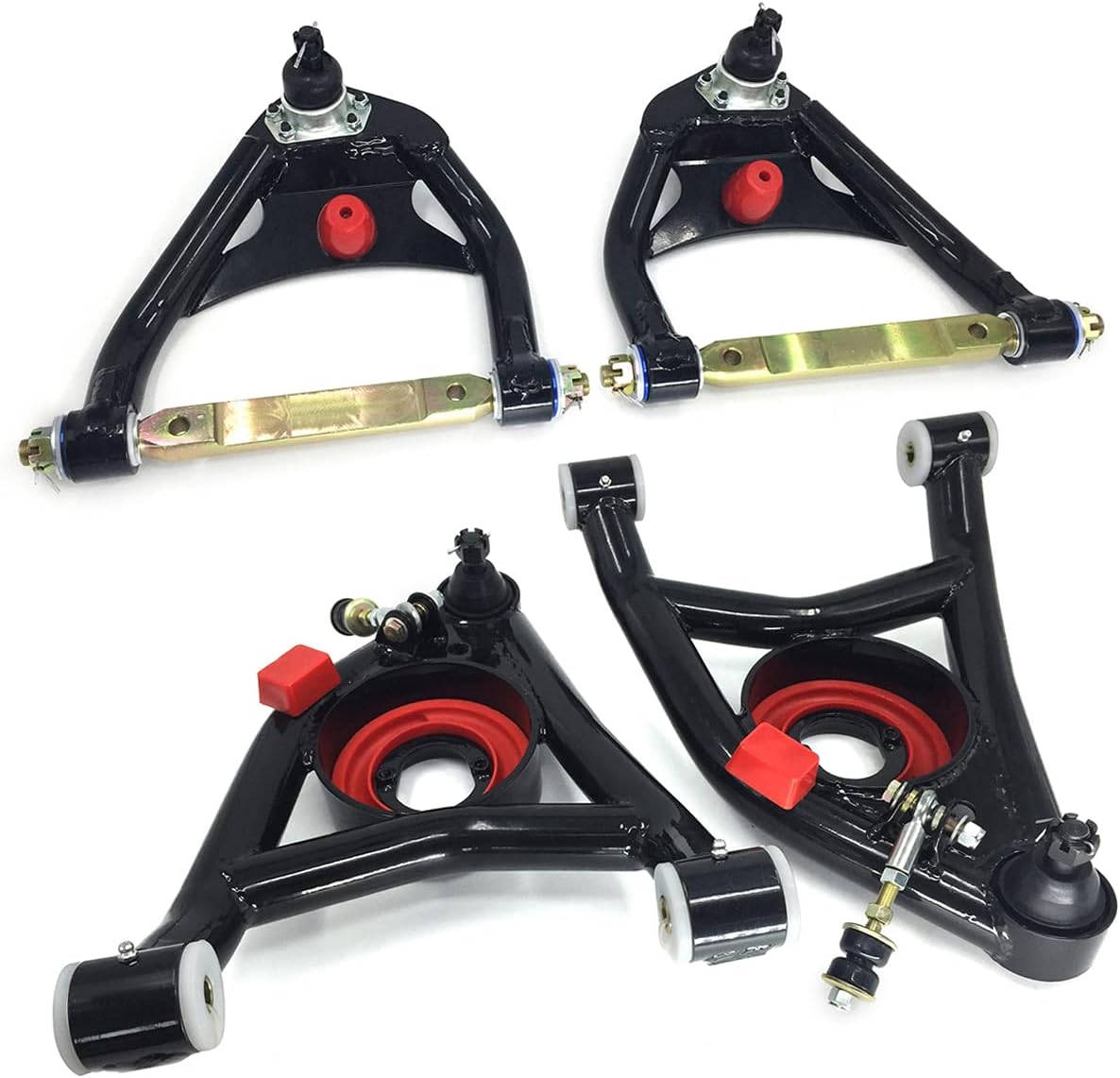 Amazon.com: Performance Upper & Lower Tubular Control Arms A-arms Set ...