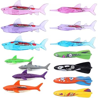18 Pack Transparent Shark Pool Toy Torpedo Set Nepal | Ubuy
