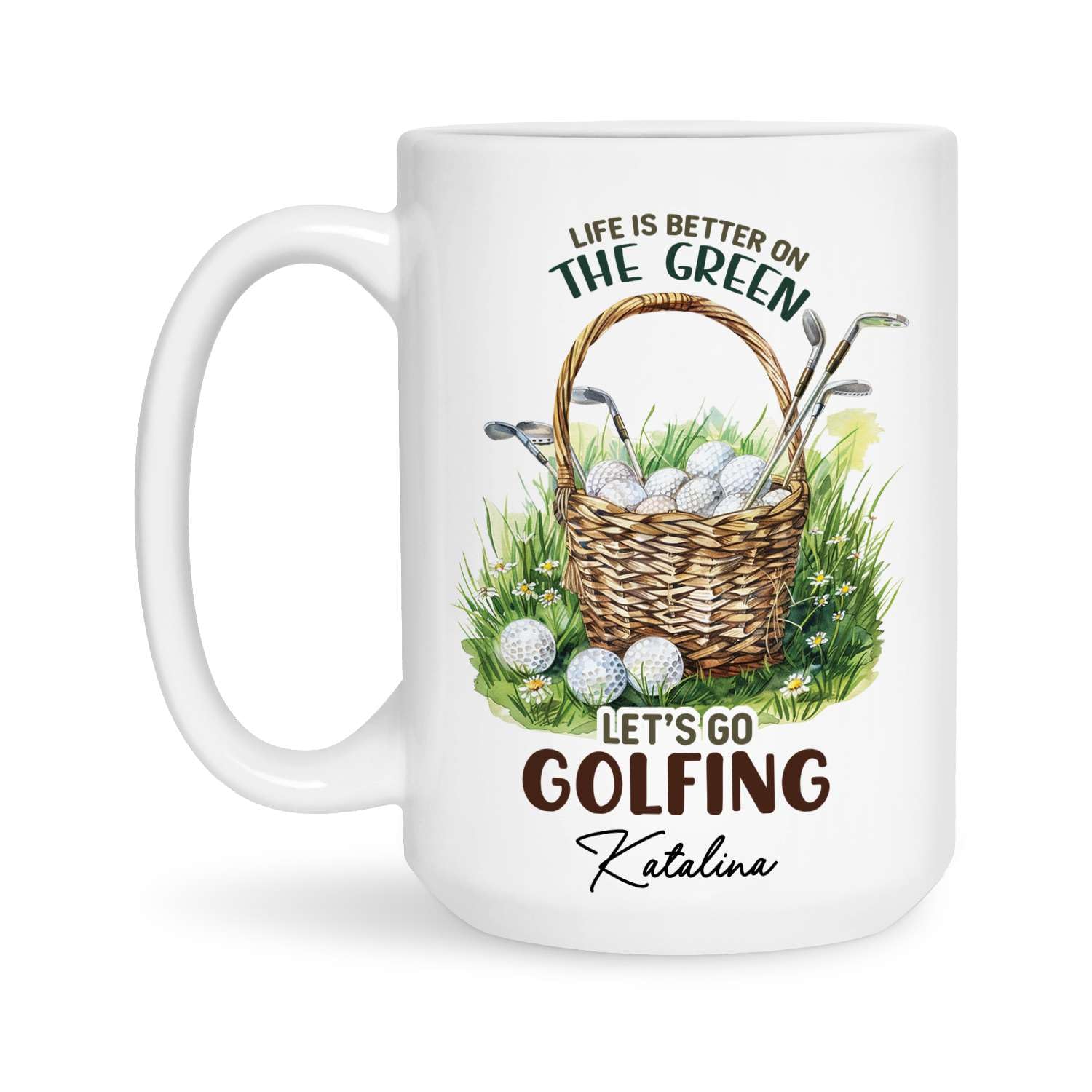Amazon.com: Custom Golf Sports Ceramic Mug 11oz 15oz, Customized Name ...