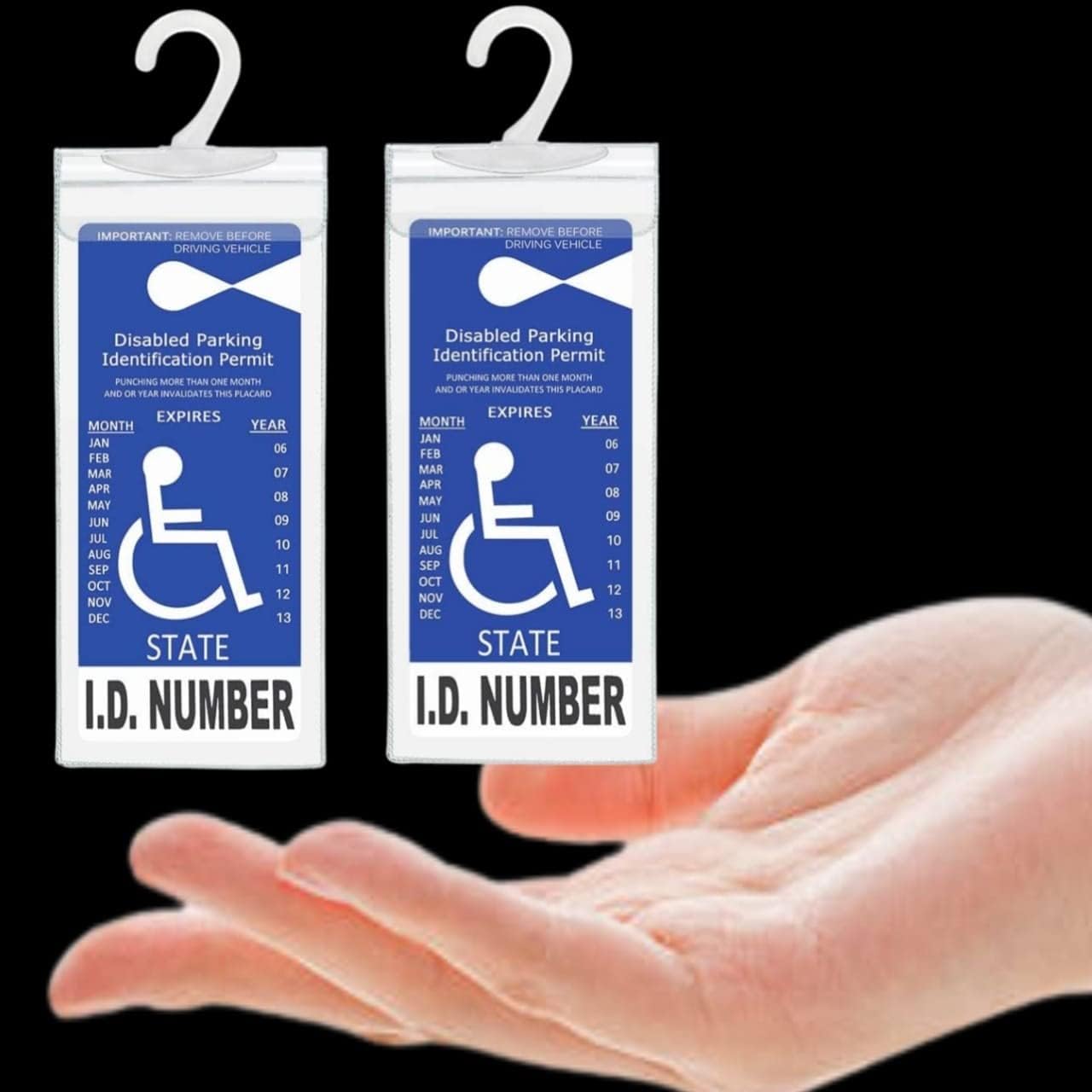 Amazon.com: Tradencia Handicap Placard Holder for Auto 10.6" x 5" 0 ...