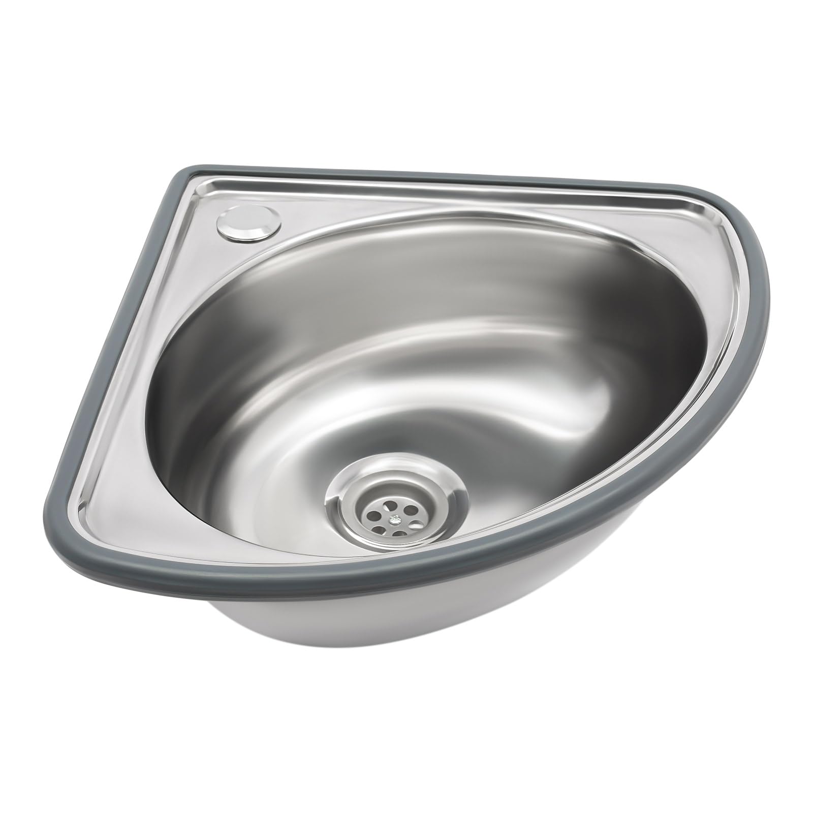 Wall Mount Kitchen Sink, Stainless Steel Triangle Wash Basin, Small ...
