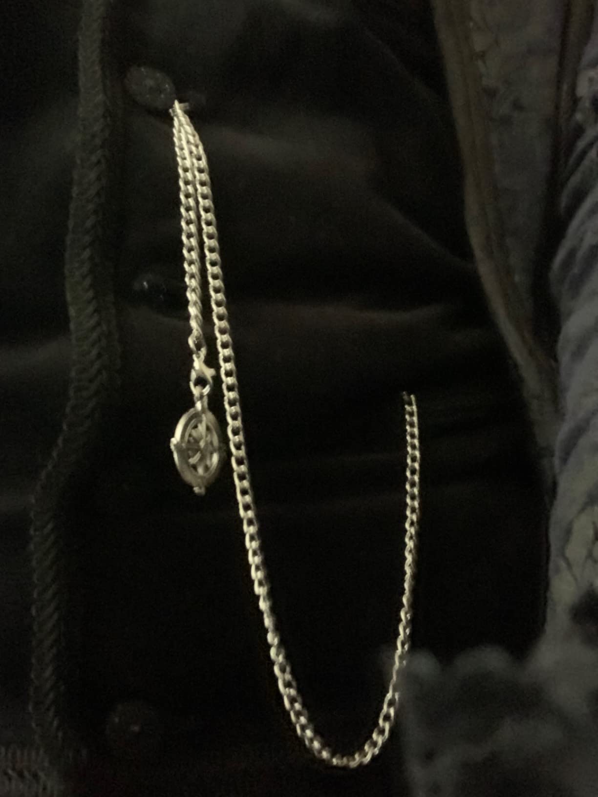 TREEWETO Men's Albert Chain Pocket Watch Curb Link Key Chain 2 Hooks ...