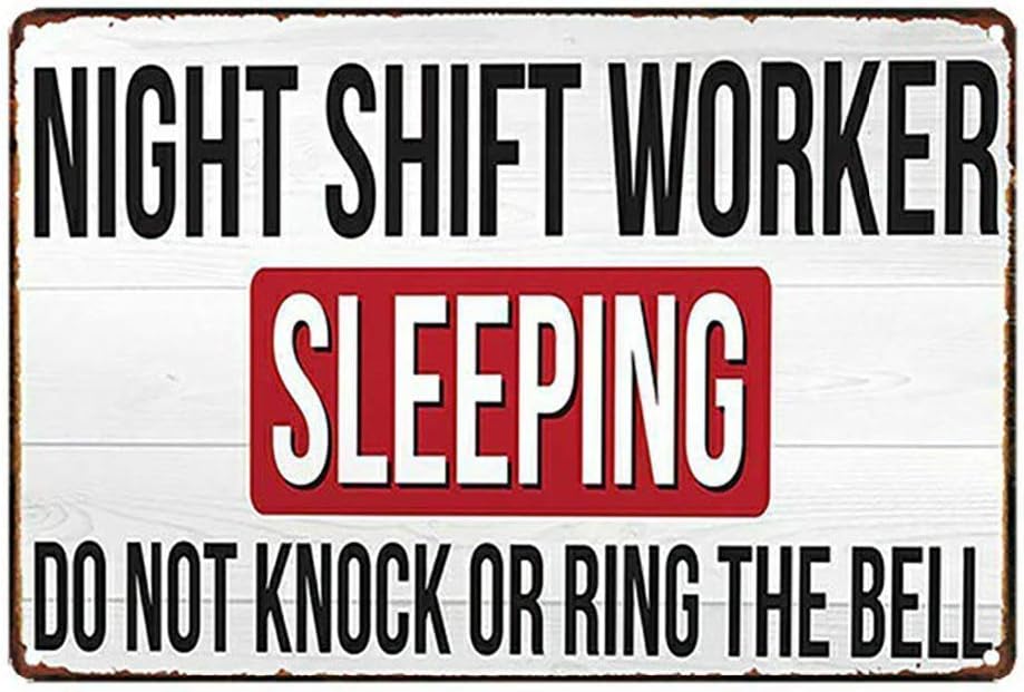 Amazon.com: Night Worker Sleeping "Do Not Disturb" Door Hanger Sign ...