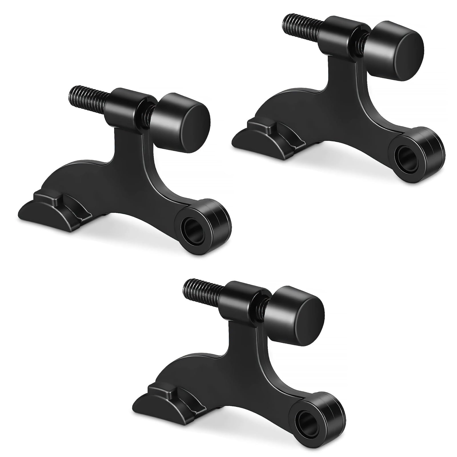Snapklik.com : Hinge Pin Door Stopper 3 Pack Black Adjustable Head ...