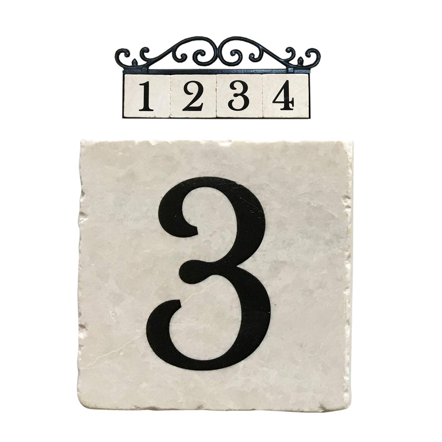 Snapklik.com : Classic Tile House Numbers For Outside, Marble Tile ...