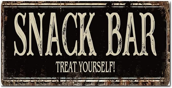 Amazon.com: Madcolitote Rustic SNACK BAR Wood Signs Snack Bar Treat ...