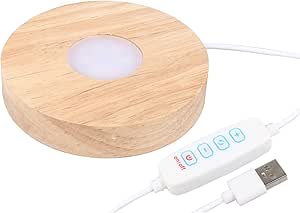 Amazon.com: HTPARY Wood LED Light Base Wooden Display Lighted Base ...
