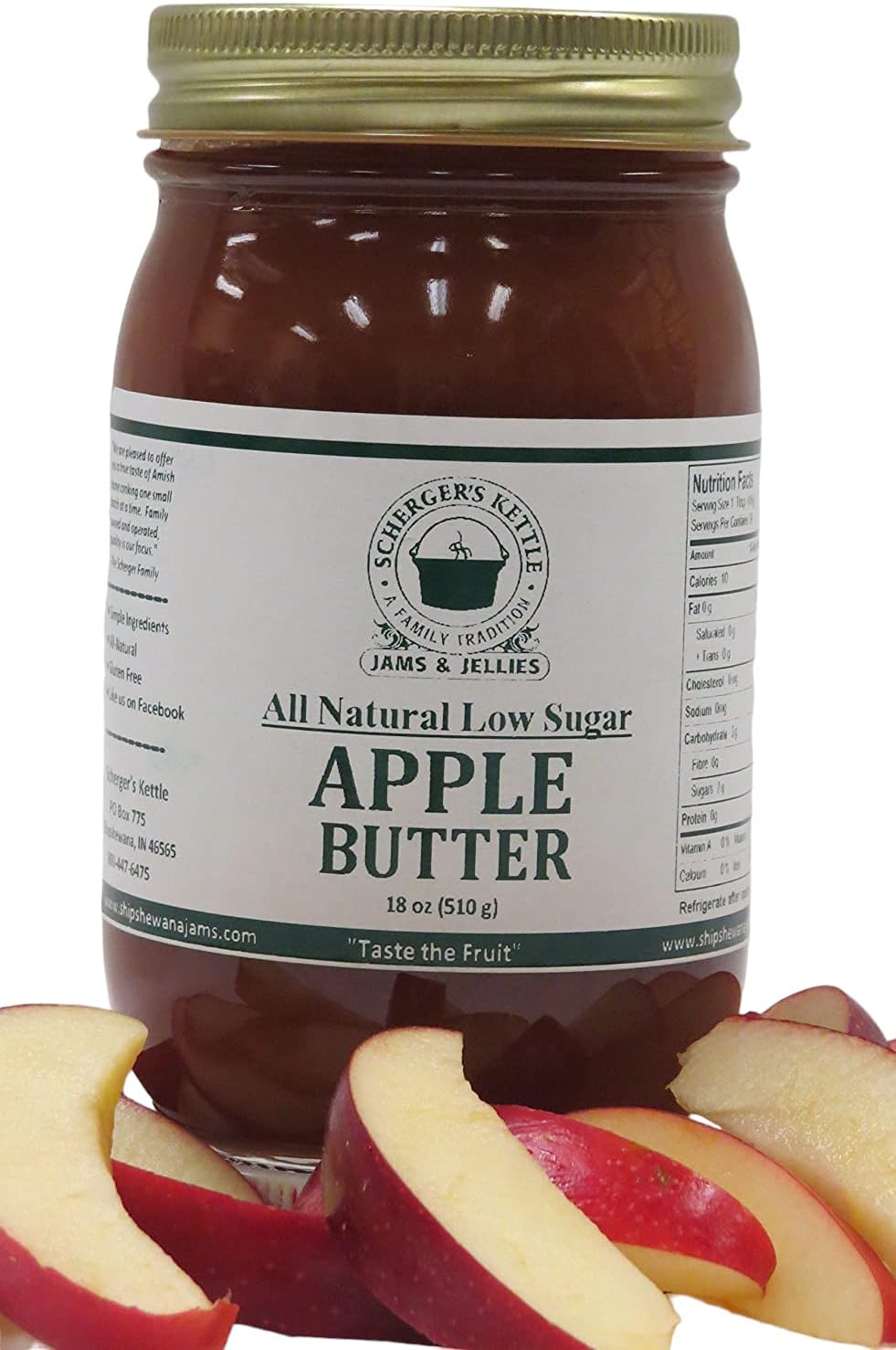 Amazon.com : Mrs. Miller's Amish Homemade Apple Butter 9 Ounces - Pack ...