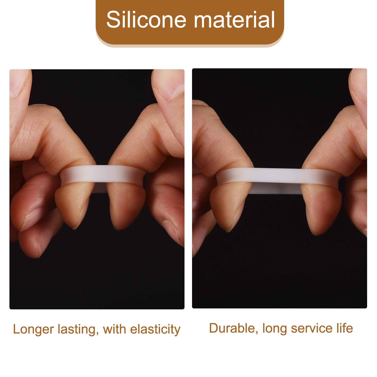 Snapklik.com : MECCANIXITY Silicone Rubber Bands Rings 100Pcs Non-slip ...