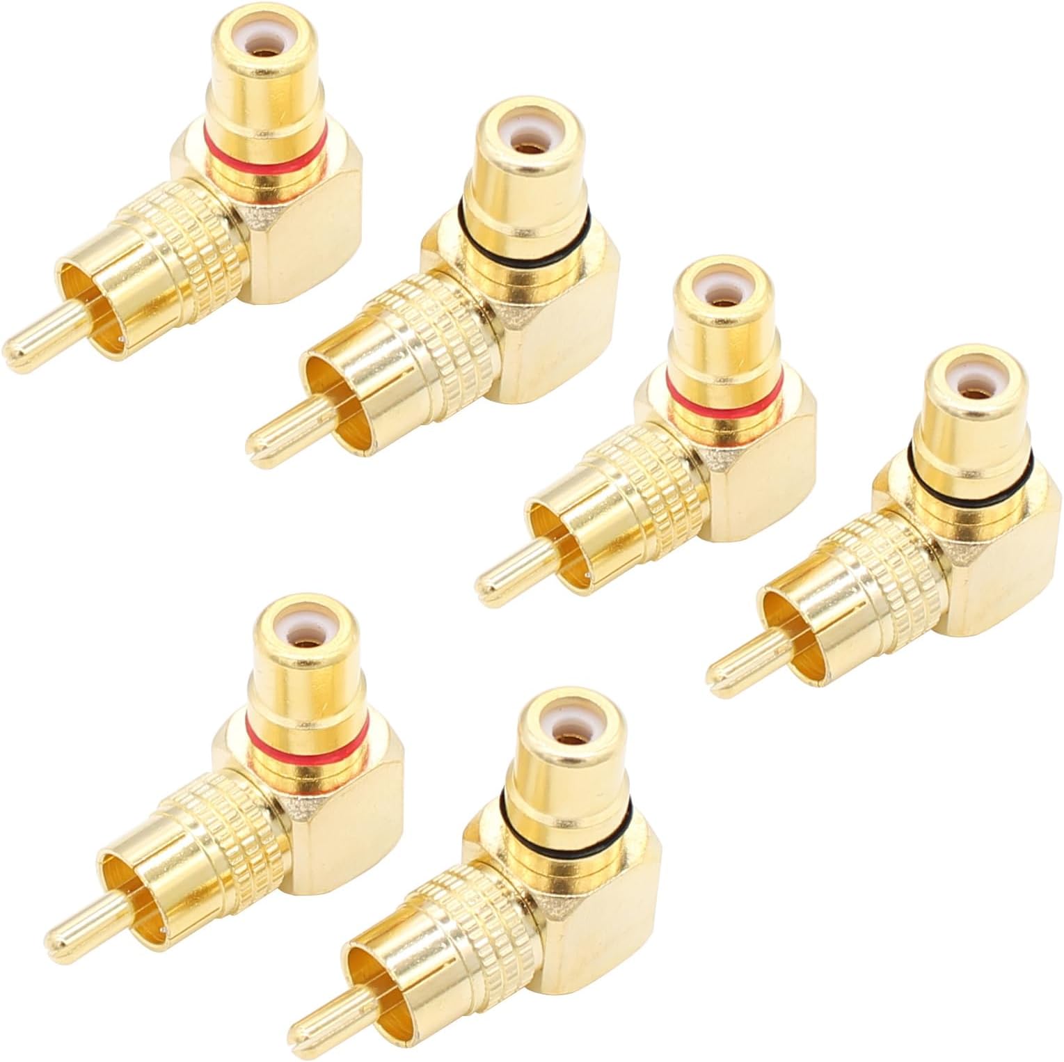 Amazon.com: RCA Right Angle Adapter Gold-Plated 2-Pack 90 Degree RCA ...