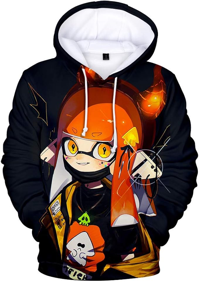 Rkjhgiikjf Splatoon Pullover Hoodie Trendy Hoodie Caricature Print ...