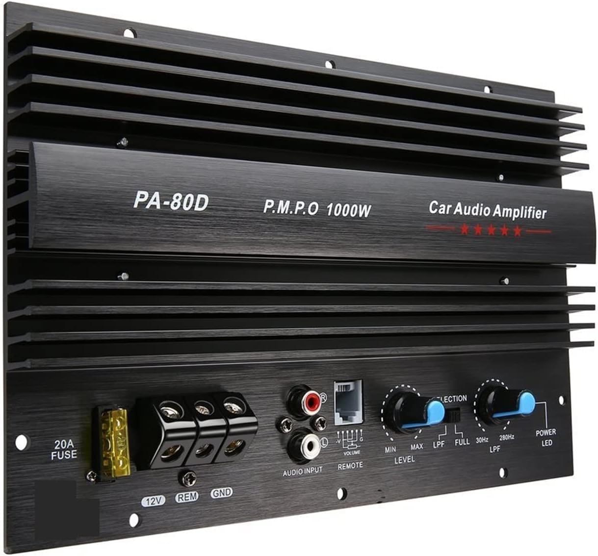 Amplificateur audio pour voiture, 12V 1000W Amplificateur Conseil Mono Voiture Puissance ...