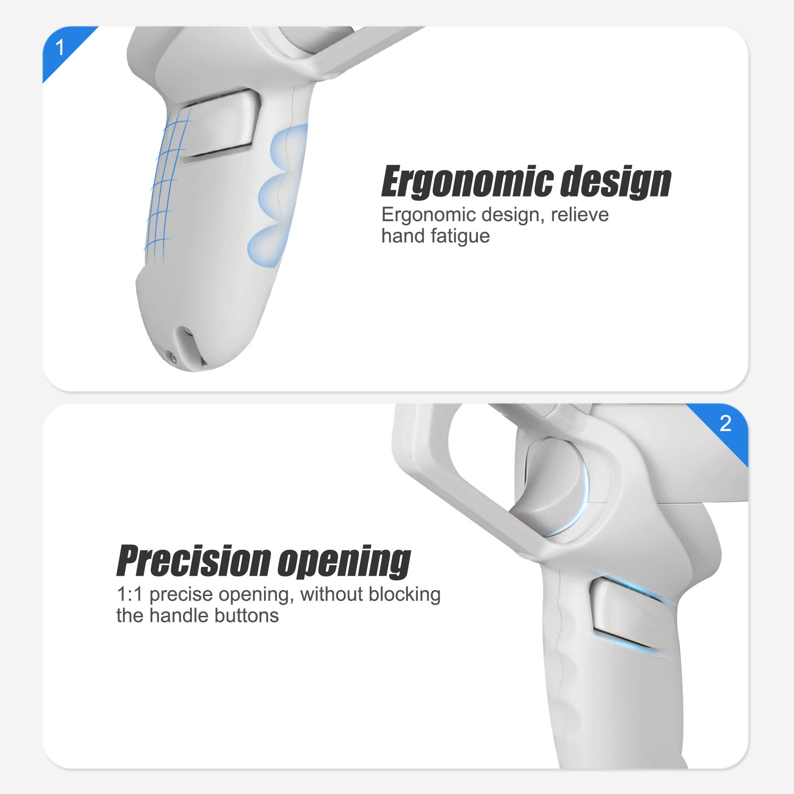 Esimen VR Game Gun for Oculus Quest 2 Controllers Pistol Case, Enhanced ...