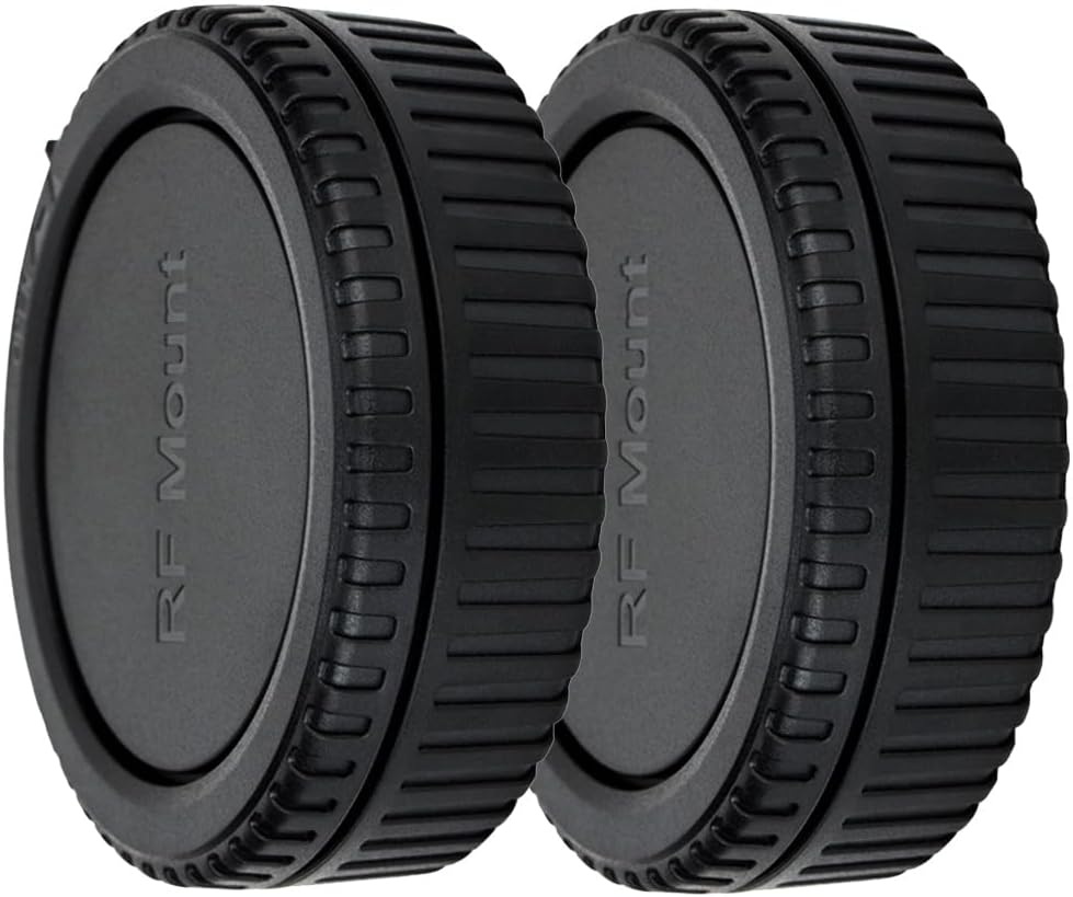 2 Pack JJC Front Cap + Rear Lens Cover for Canon EOS R Ra RP R3 R5 R5c ...