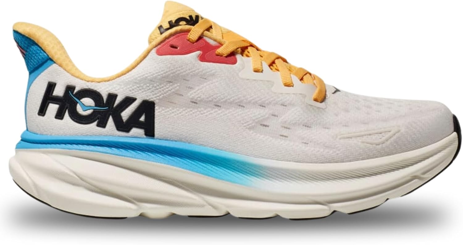 Amazon.com | Hoka Clifton 9 Running Shoes Donna White Blue, Blanc De ...