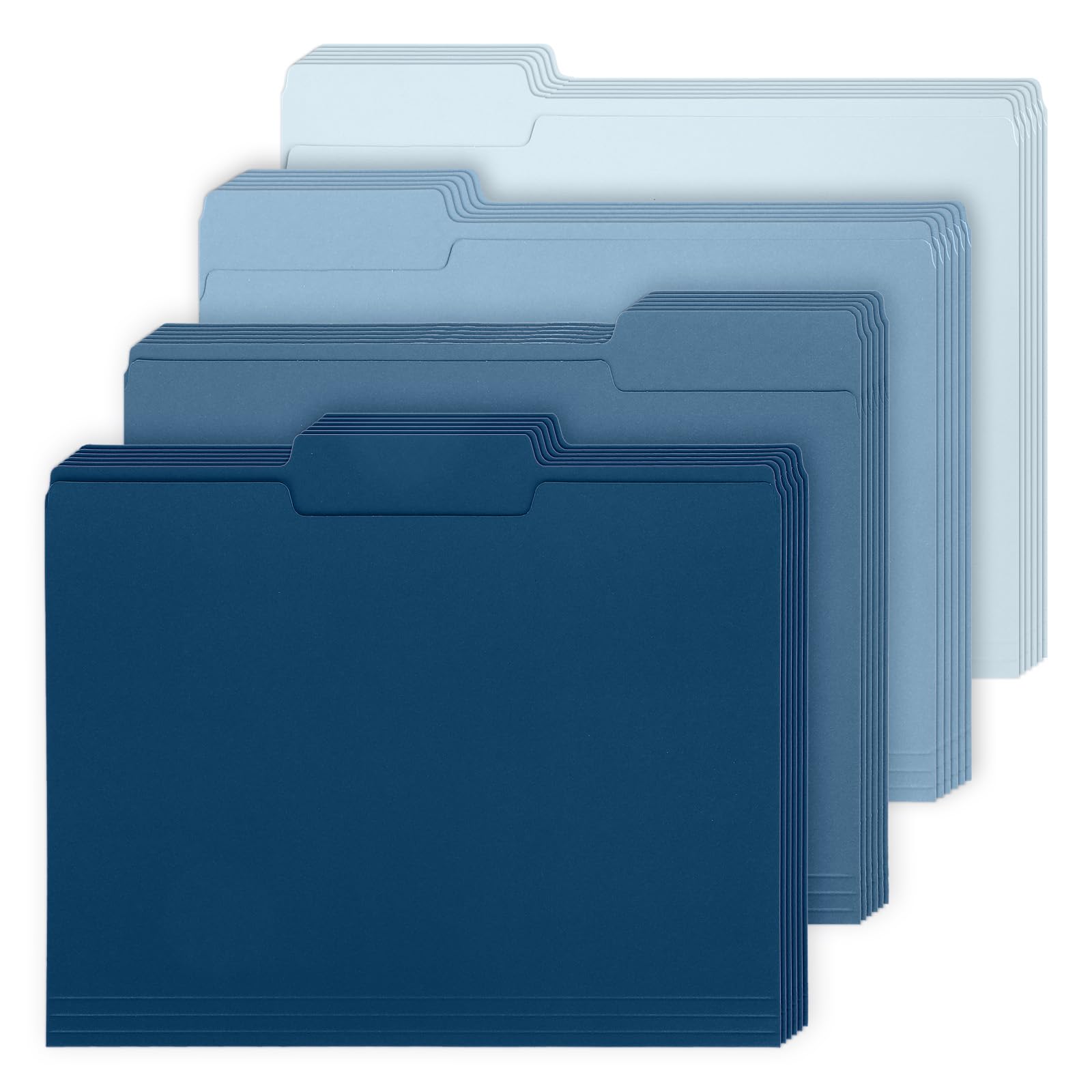 Amazon.com : Whaline 24 Pack Dusty Blue File Folders Letter Size 4 ...