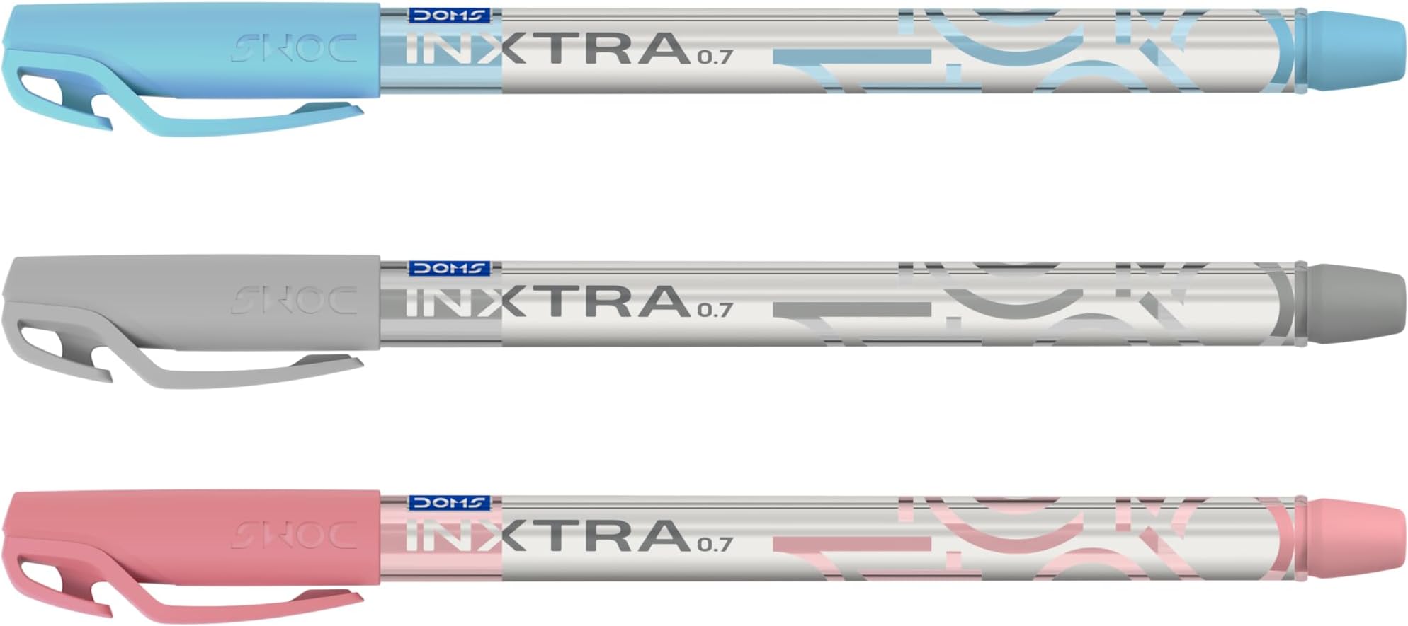 Doms INXON BALLPOINT PENS | LV INK TECHNOLOGY | 50 PCS - 38 BLUE, 8 ...