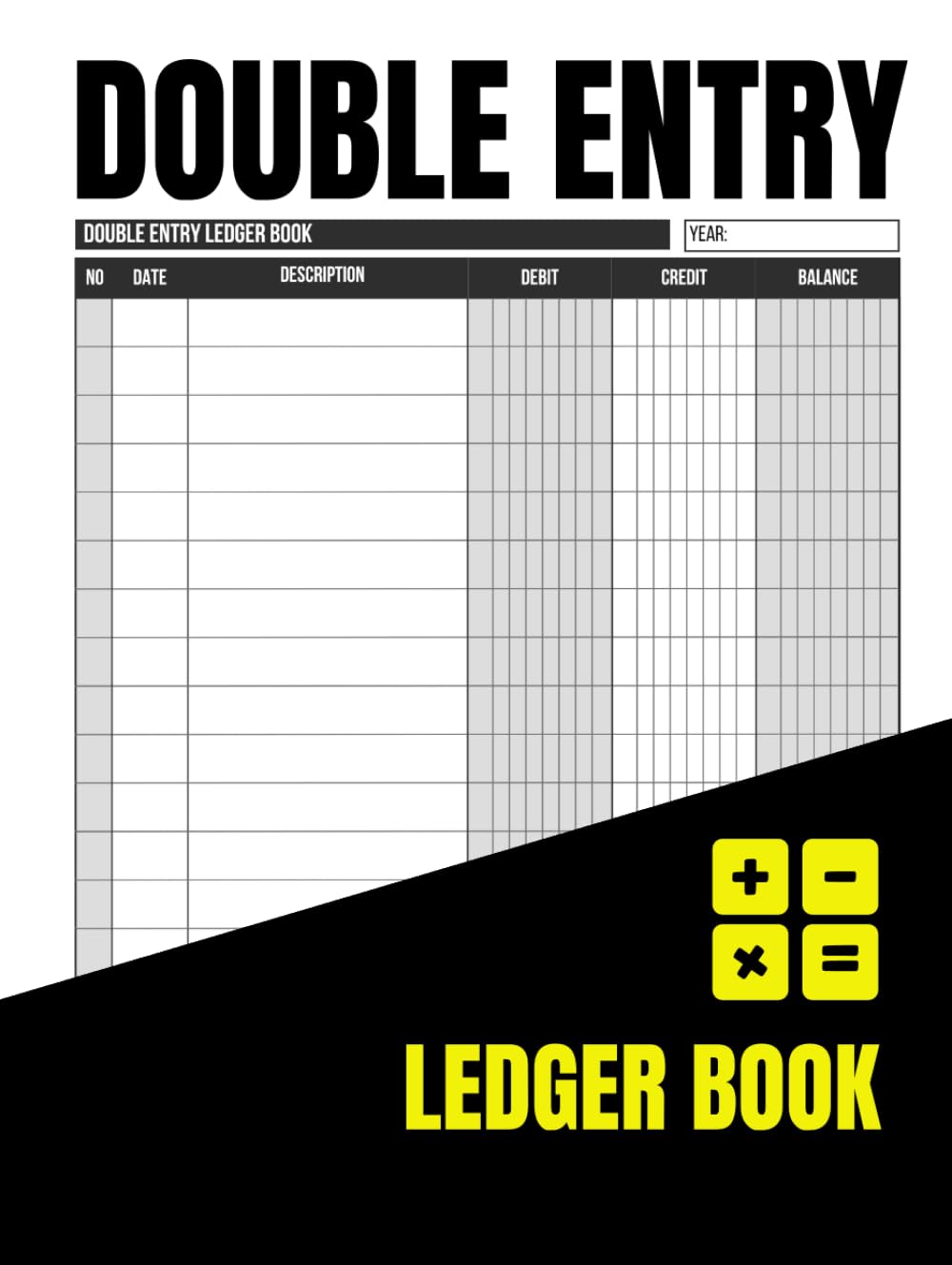 Amazon.com: Double Entry Ledger Book: For Any Accountant, Business ...