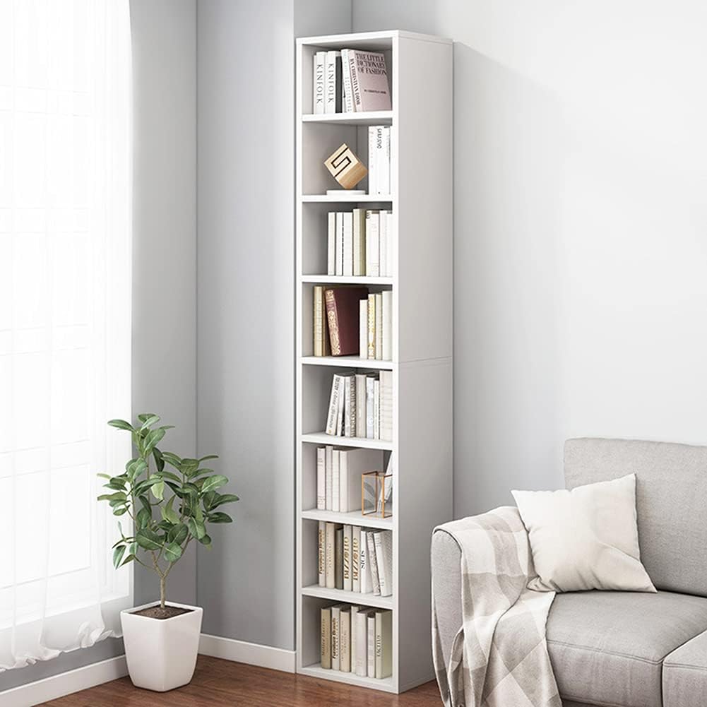 Amazon.com: IOTXY Small Narrow Corner Bookcase - 71 Inches Tall Gap ...