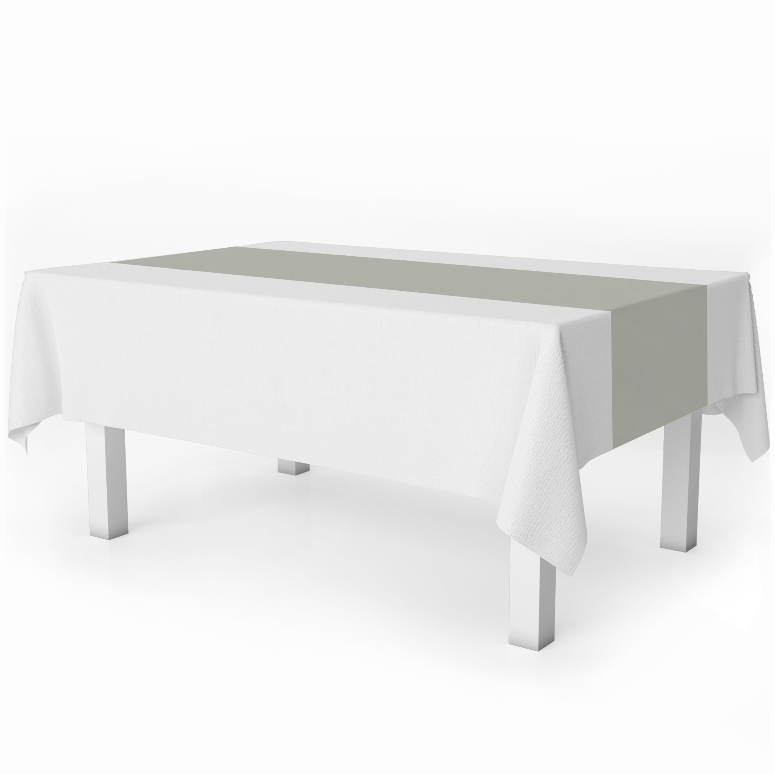 Amazon.com: Light Grey 12 Pack Premium Disposable Plastic Table Runner ...