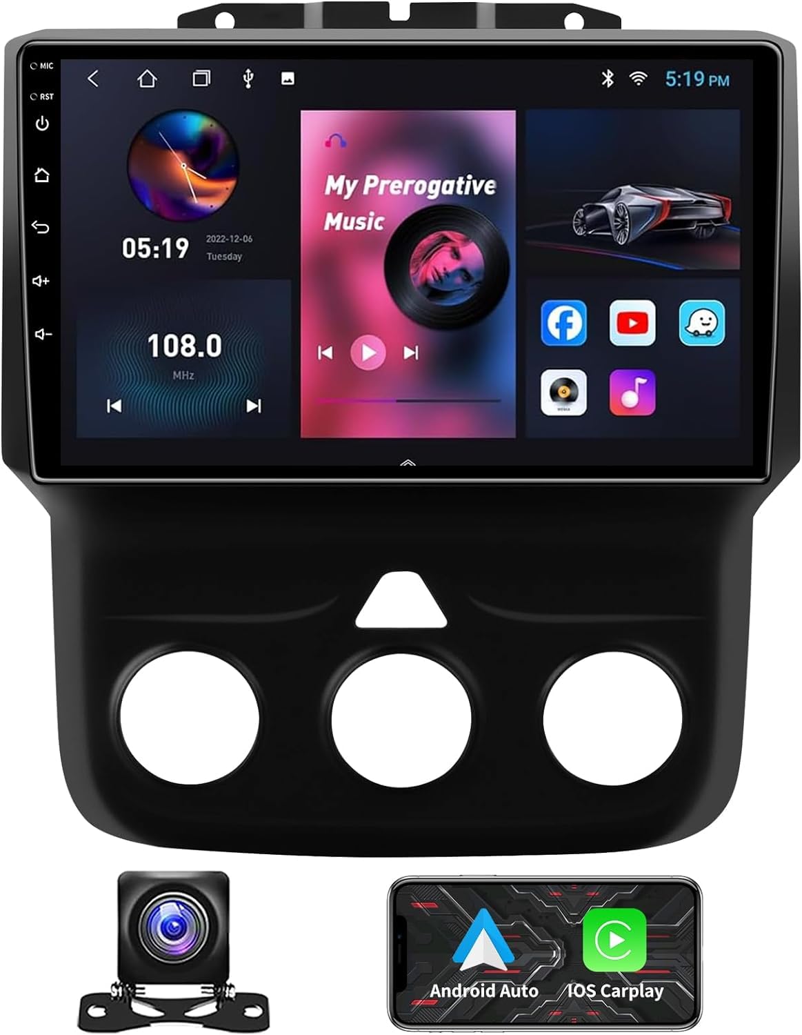 Amazon.com: Android 13 [4GB+32GB] Car Radio for for Dodge RAM 1500 2500 ...