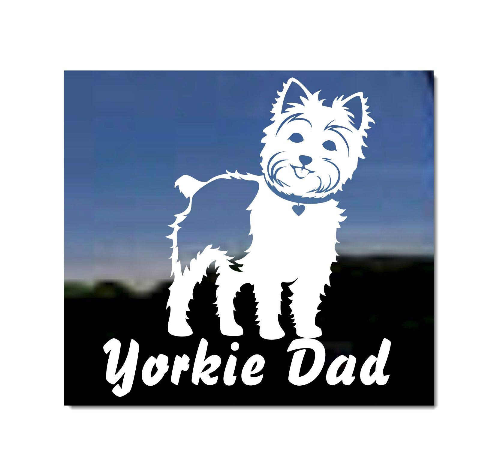 Amazon.com: Yorkie Dad | NickerStickers® Vinyl Yorkshire Terrier Dog ...