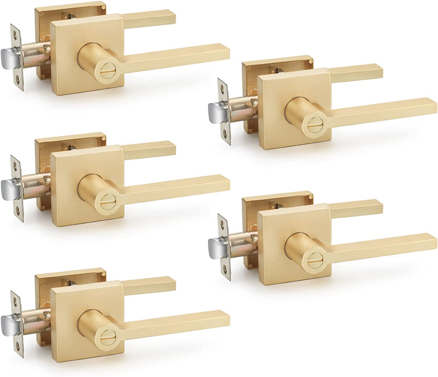 Amazon.com: EHOMEWARE 5 Pack Door Knobs Interior, Bathroom Bedroom Door ...